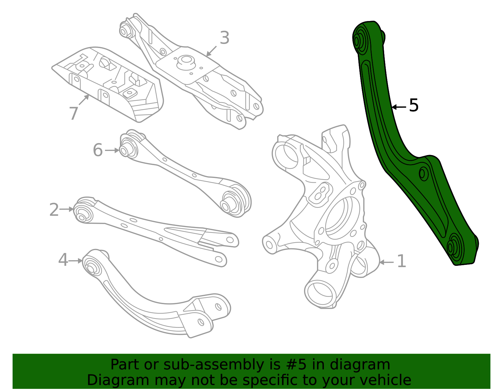 2021-2024 Volkswagen ID.4 Rear Upper Control Arm 1EA-505-397-C ...