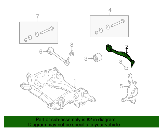 204-330-82-11 - Upper Control Arm For 2010-2015 Mercedes-Benz ...