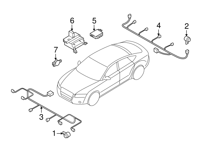 2012-2015 Audi Wire Harness 4G8-971-095-B | OEM Parts Online