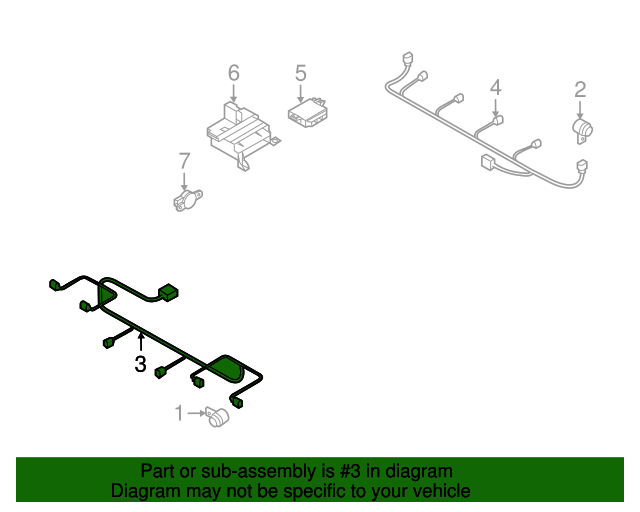 2012-2015 Audi Wire Harness 4G8-971-095-B | OEM Parts Online