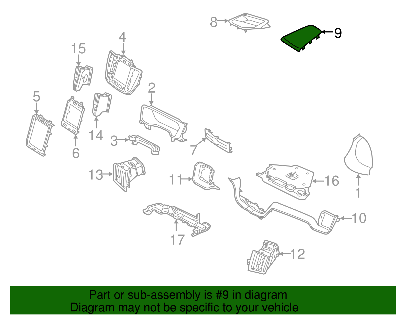 31417686 - Speaker Cover 2018-2025 Volvo XC60 | AutoNation Parts