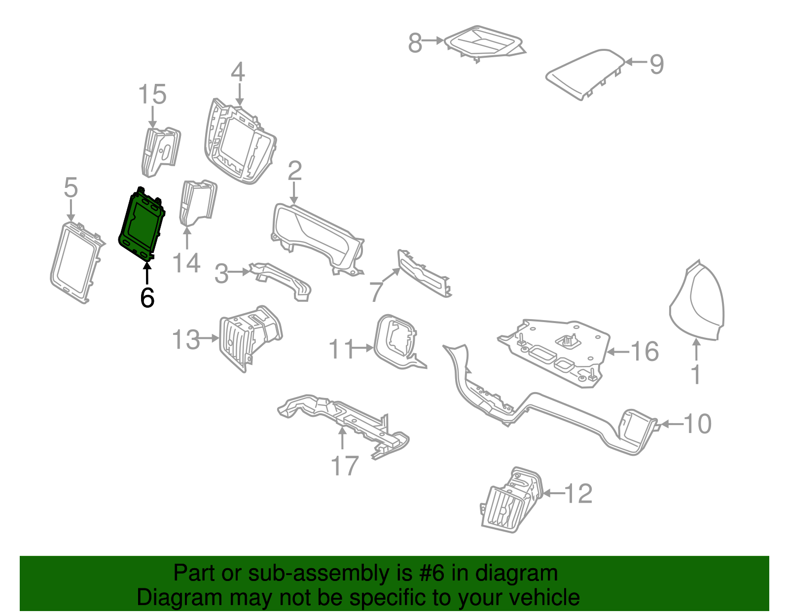 31417697 - High-Quality Radio Bezel Bracket for 2018-2025 Volvo XC60 ...
