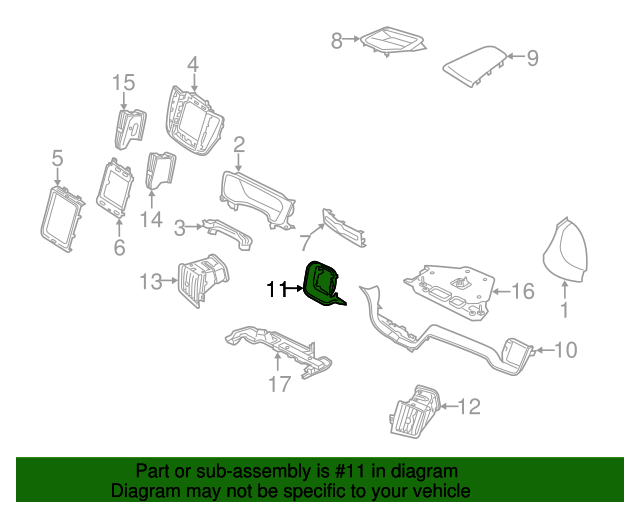 31417640 - Instrument Panel Molding 2018-2023 Volvo XC60 ...