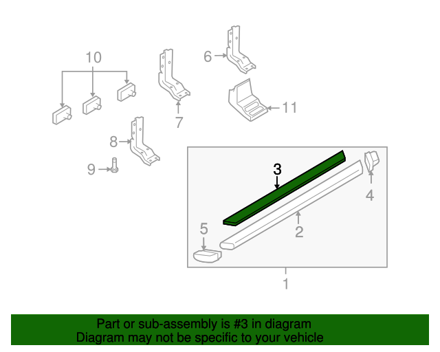 2004-2014 Ford OEM NEW 04-14 Ford F150 F250 Crew Cab Running Board Step ...