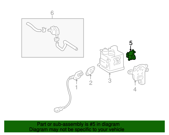 1998-2005 Toyota Vapor Canister Purge Solenoid 25860-50100 | OEM Parts ...