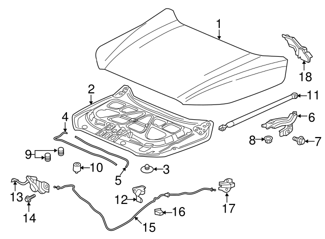 2019 GMC Acadia Hood Primary and Secondary Latch 84679219 GM ...