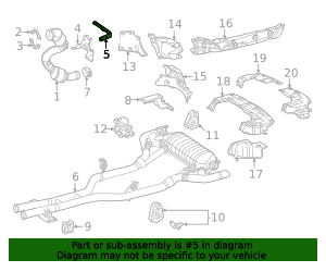 190-492-01-46 - Catalytic Converter Lower Bracket 2016-2021 Mercedes ...
