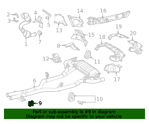 197-492-01-44 - Muffler & Pipe Hanger 2011-2021 Mercedes-Benz ...