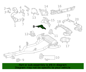 190-492-09-00 - Muffler & Pipe Rear Bracket 2016-2021 Mercedes-Benz ...