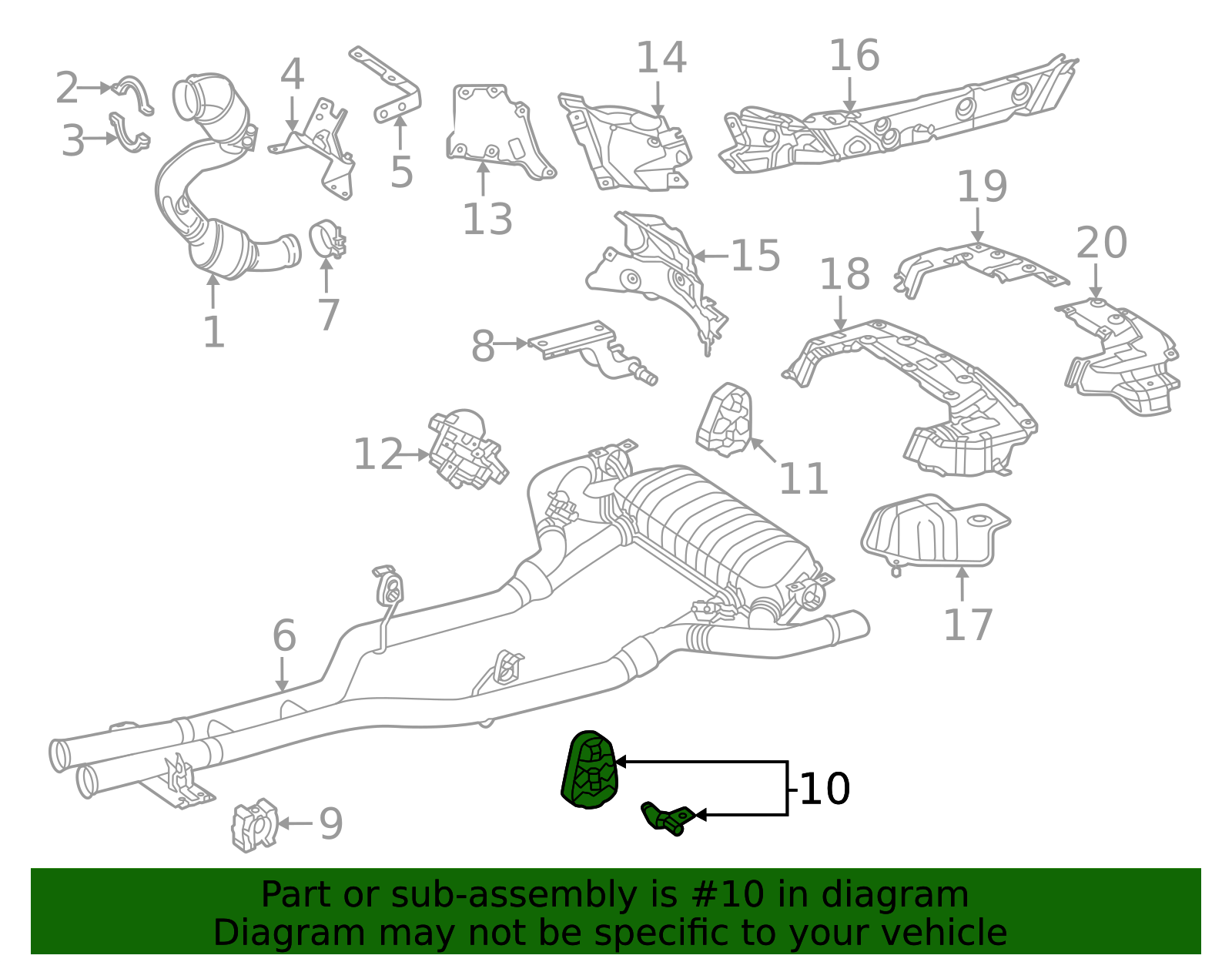 2006-2021 Mercedes-Benz Muffler & Pipe Hanger 164-490-00-37 | Retail ...