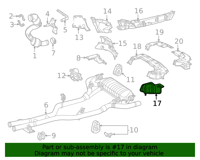 190-682-57-00 - Floor Pan Heat Shield 2016-2021 Mercedes-Benz ...