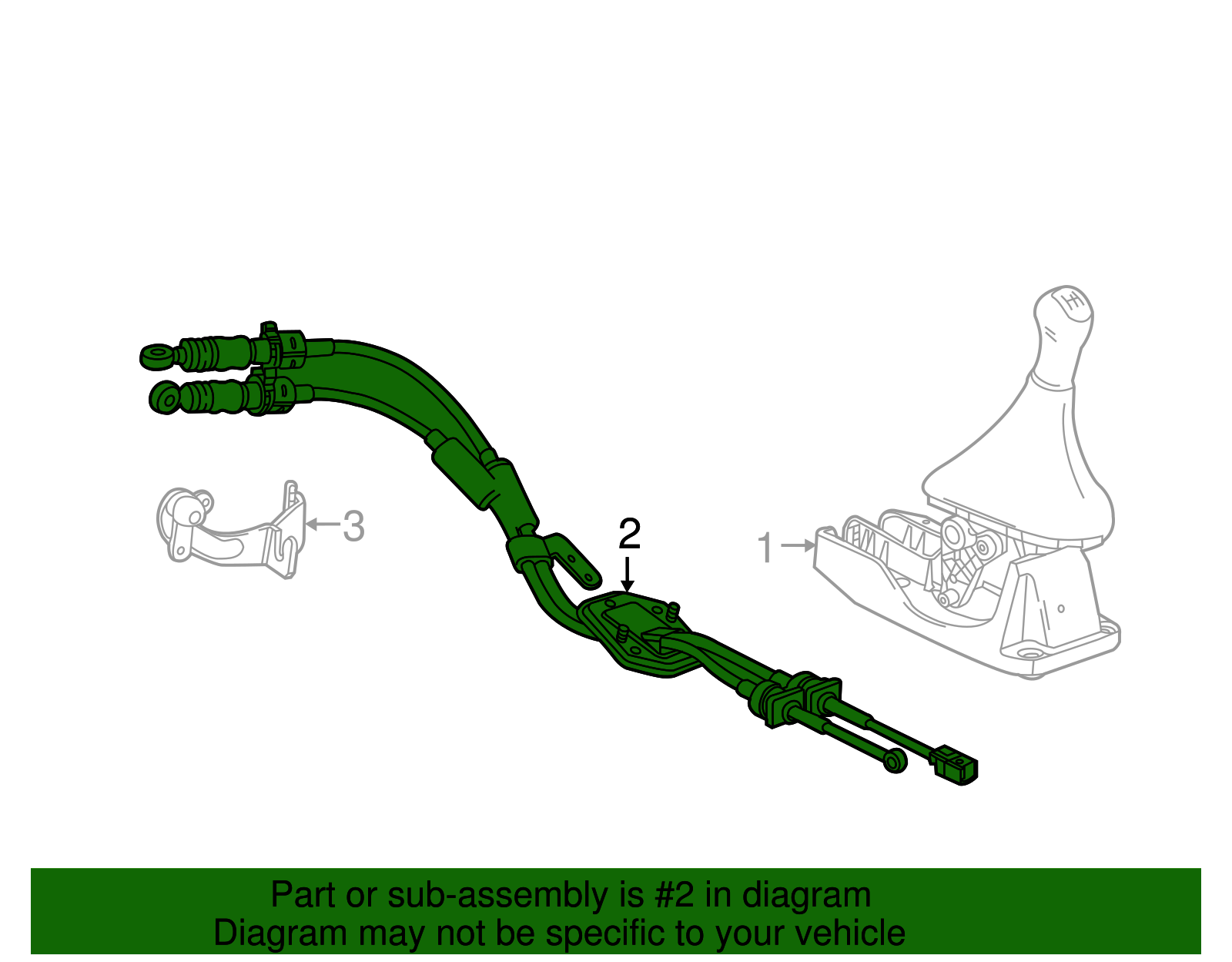 2015 Chevrolet Spark Manual Transmission Shift and Selector Lever Cable ...