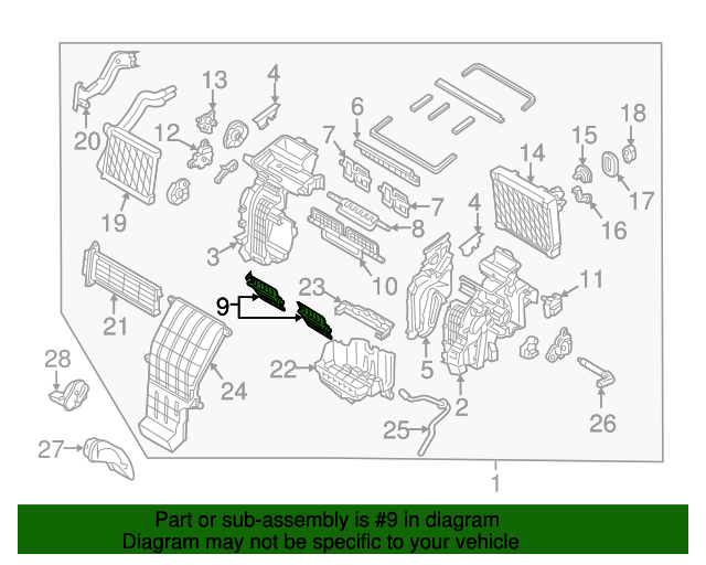 97145-G2000 - HVAC Blend Door 2017-2022 Hyundai Ioniq | Group 1 Auto Parts