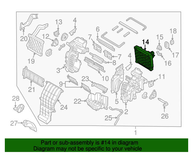 2017-2022 Hyundai Ioniq Evaporator Core 97139-G2001 | OEM Parts Online