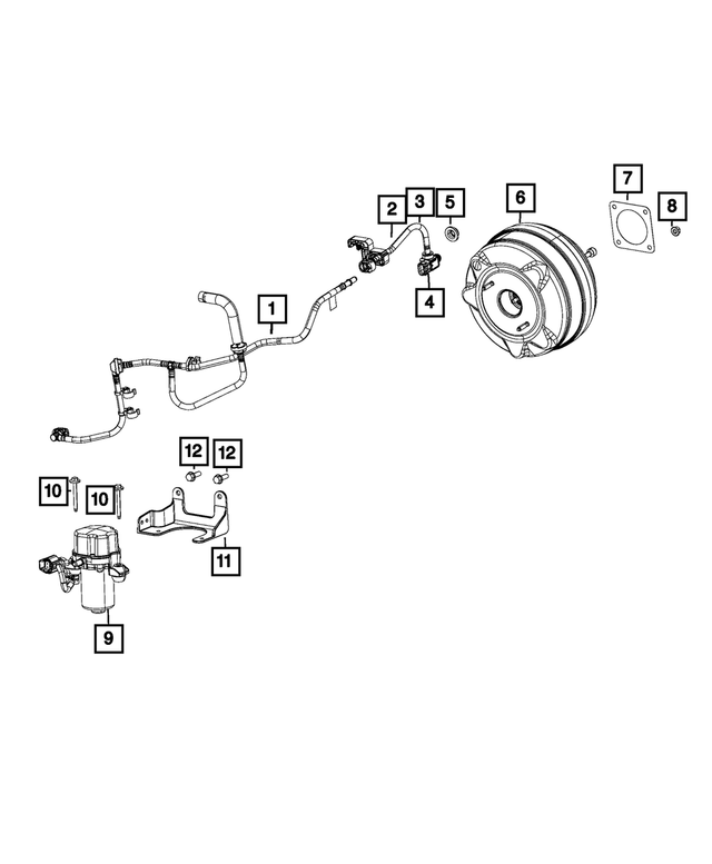 2020-2025 Jeep Power Brake Booster 68465215AA | Mopar eStore