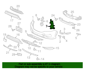 2016-2017 Honda Accord Side Duct 71118-T2F-A50 | Honda Zone Parts