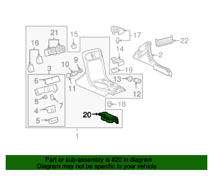 2005-2013 Chevrolet Corvette Front Floor Console Cup Holder 15838450 ...