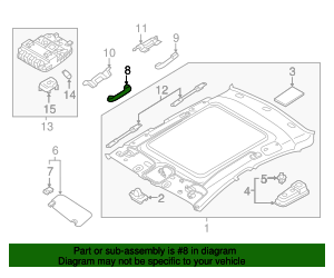 2015-2017 Hyundai Sonata Interior Grab Bar 85340-C1000-PPB | OEM Parts ...