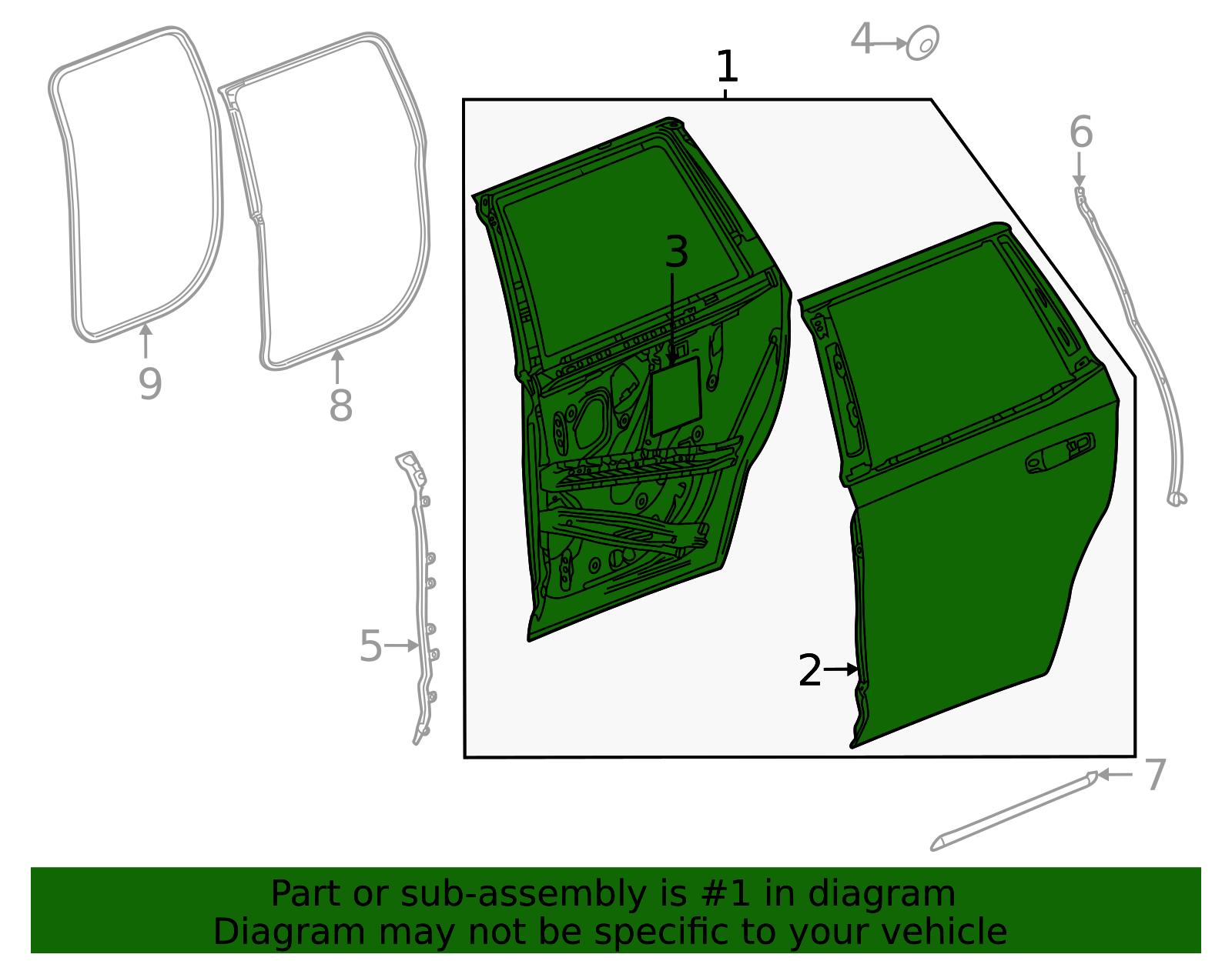 2021-2024 Cadillac Escalade Door 86791895 GM | GMPartsDirect.com