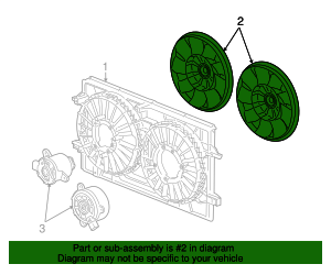 2007-2012 GM Engine Cooling Fan Blade 20757670 | GMPartsDirect.com