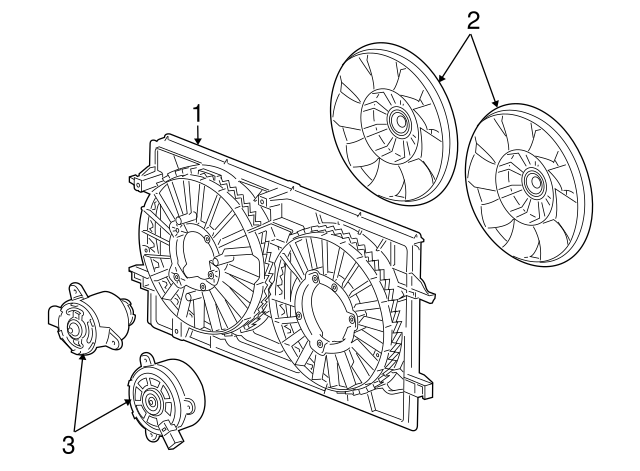 2007-2012 GM Engine Cooling Fan Shroud 20757667 GM | GMPartsDirect.com