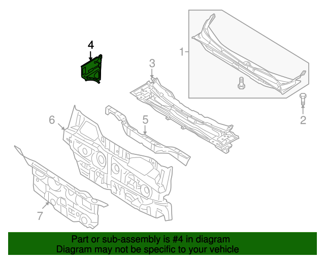 2007-2012 Hyundai Veracruz Cowl Side Panel 64586-3J200 | OEM Parts Online