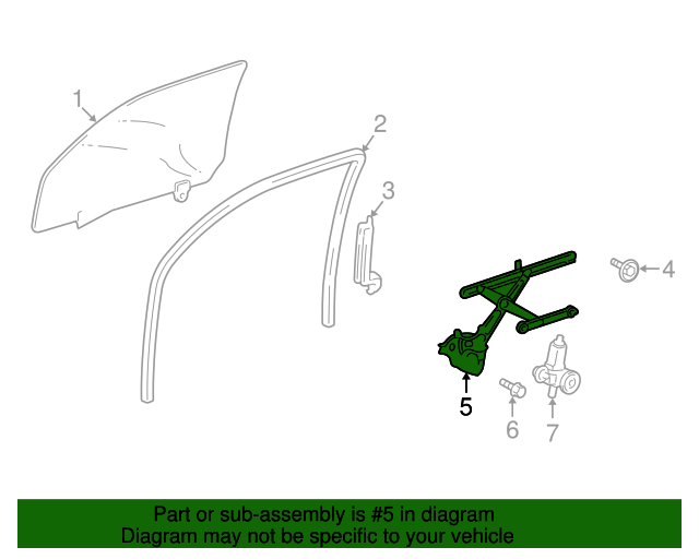 Toyota Window Regulator 69802-60080 | Auto Parts