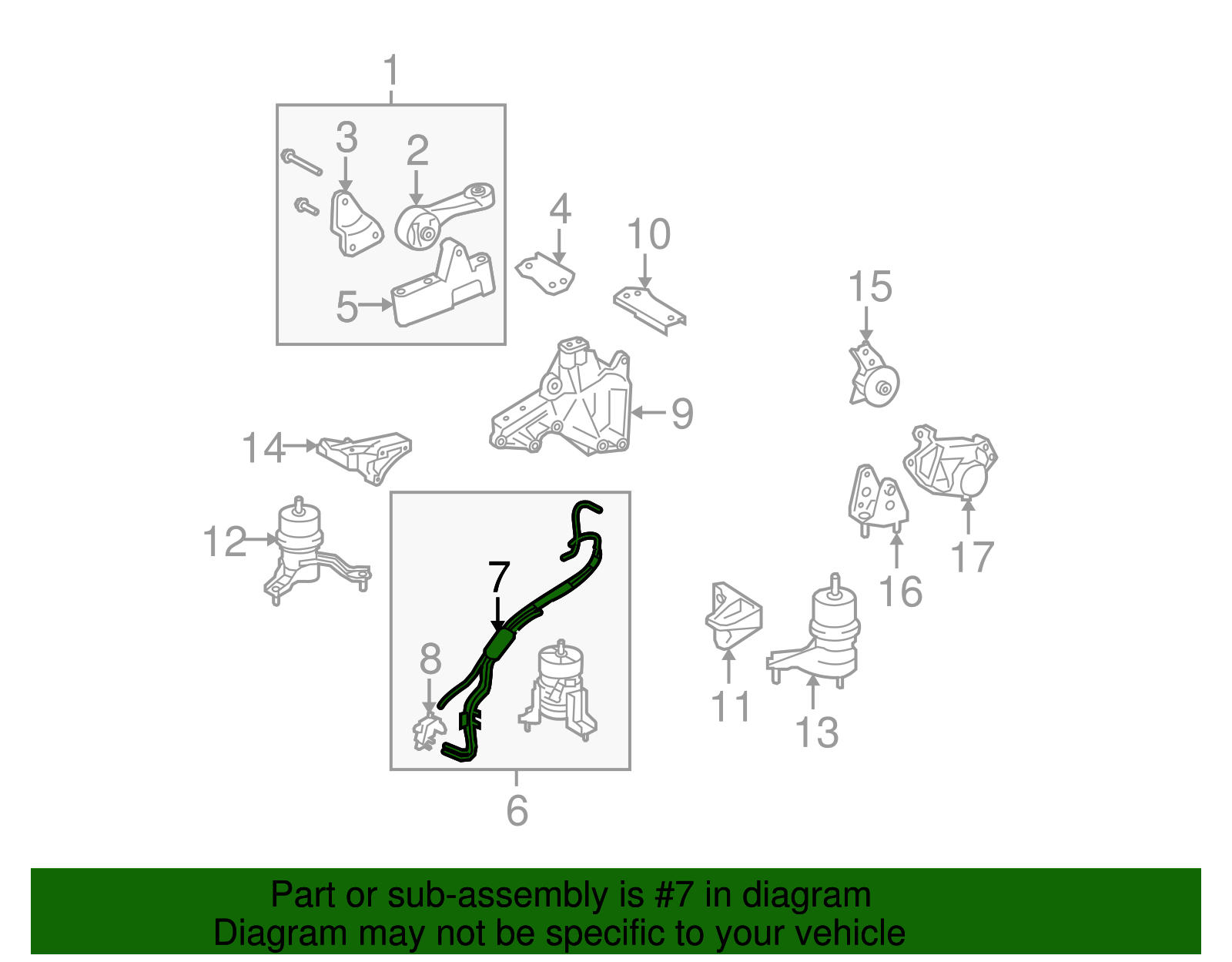 Genuine Toyota Vacuum Line or Hose part# 17308-0P060 for 2008-2013 ...