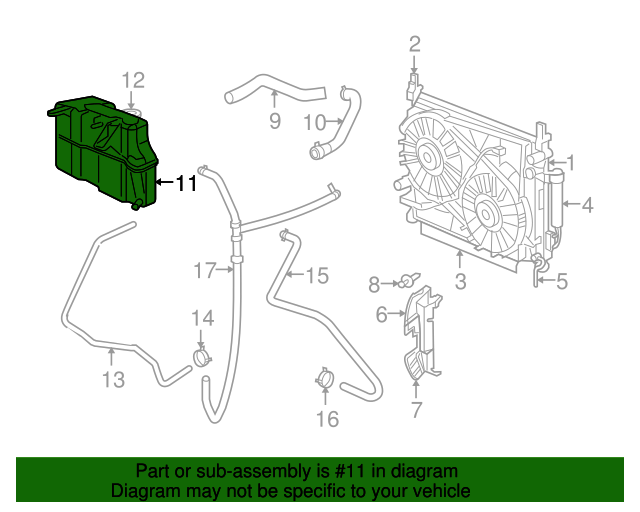 2005-2010 Mopar Reservoir Tank 4596466AG | TascaParts.com