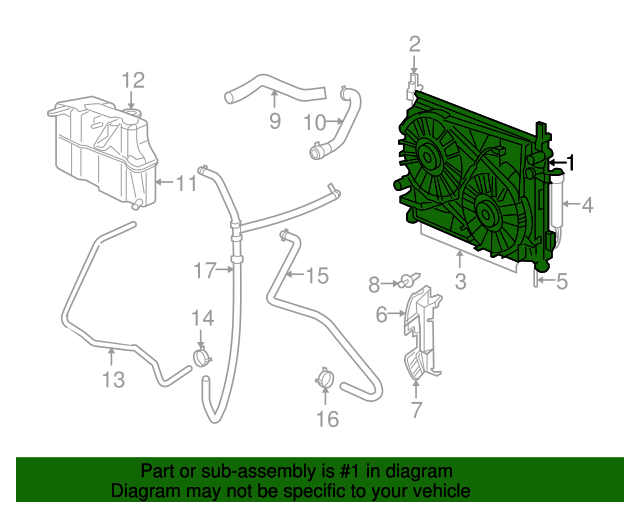 05137691AA - Radiator - 2005-2008 Mopar | Mopar Parts Canada