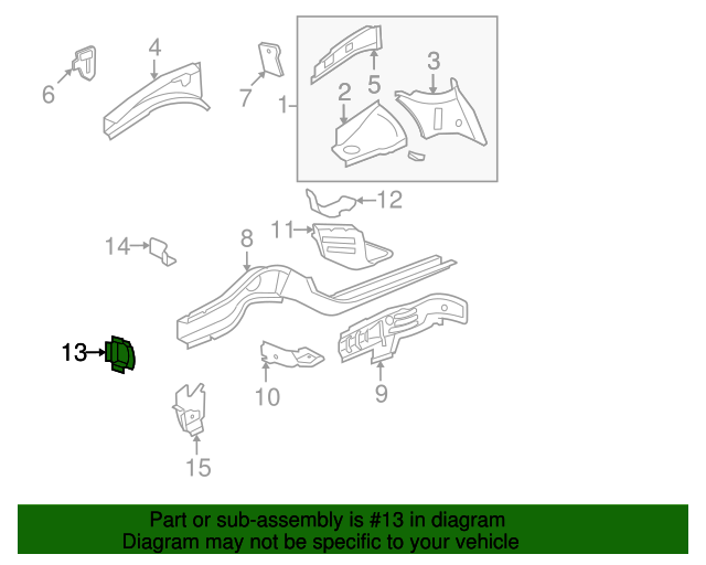 22626883 - Front Driver Side Bumper Impact Bar Bracket 2004-2012 GM ...