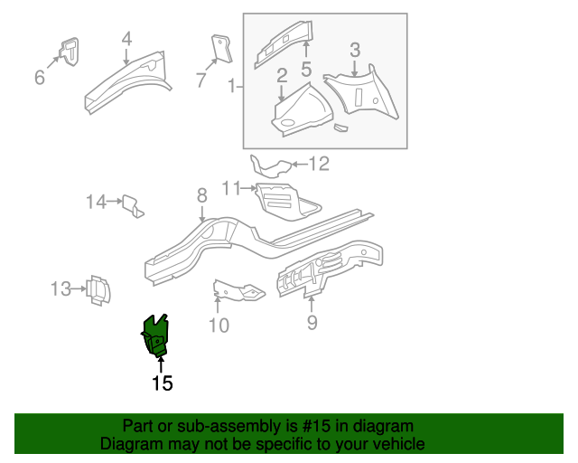 2004-2012 GM Driver Side Drivetrain and Front Suspension Frame Front ...
