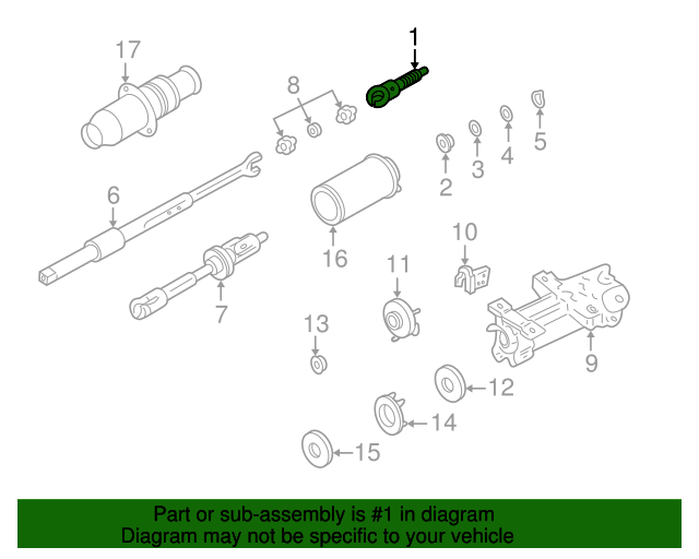 2000-2016 GM Upper Steering Shaft 26074286 | GMPartsDirect.com