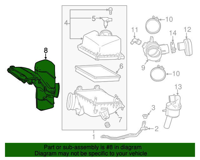 2016-2022 Lexus RX350 Air Inlet Duct 17750-0P060 | OEM Parts Online