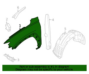 2022-2024 Hyundai Santa Cruz Fender 66311-K5000 | Hyundai Wholesale Direct