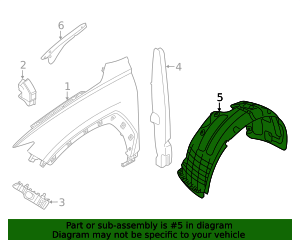 2022-2024 Hyundai Santa Cruz Fender Liner 86811-K5000 | OEM Parts Quick