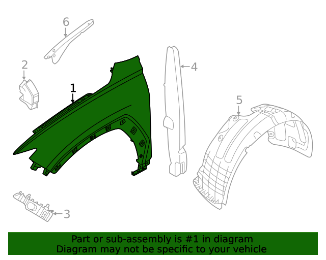 2022-2023 Hyundai Santa Cruz Fender 66321-K5000 | QuirkParts