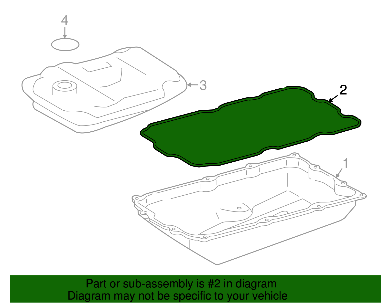 Genuine Toyota Gasket, Automatic Transmission Oil Pan part# 35168-34020 ...