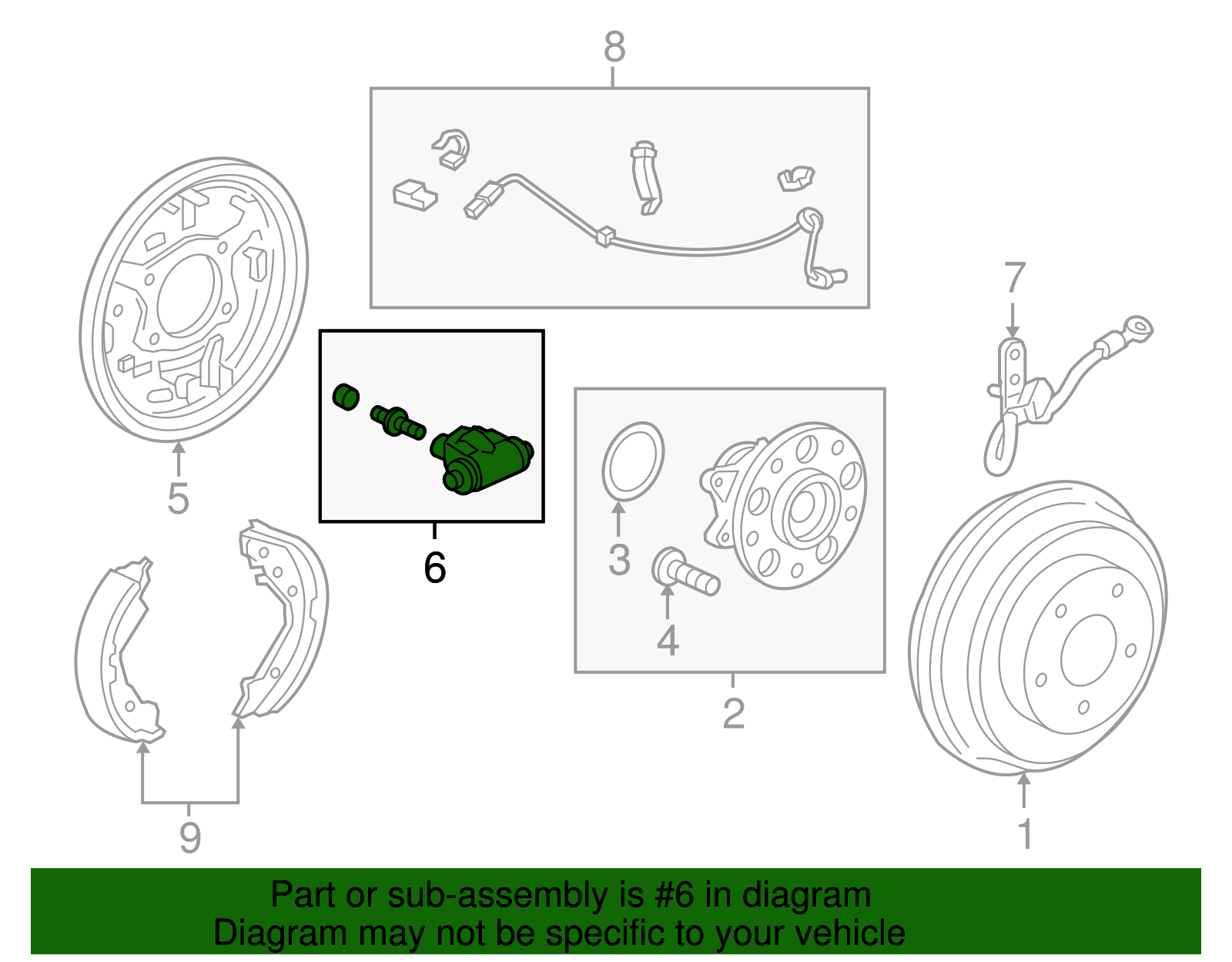 43300-TR0-A01 - 2012-2015 Honda - Cylinder Assembly Rear Wheel | Honda ...
