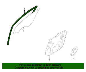 2009 Kia Borrego Run Channel - Driver's Side (LH) 82530-2J000 ...