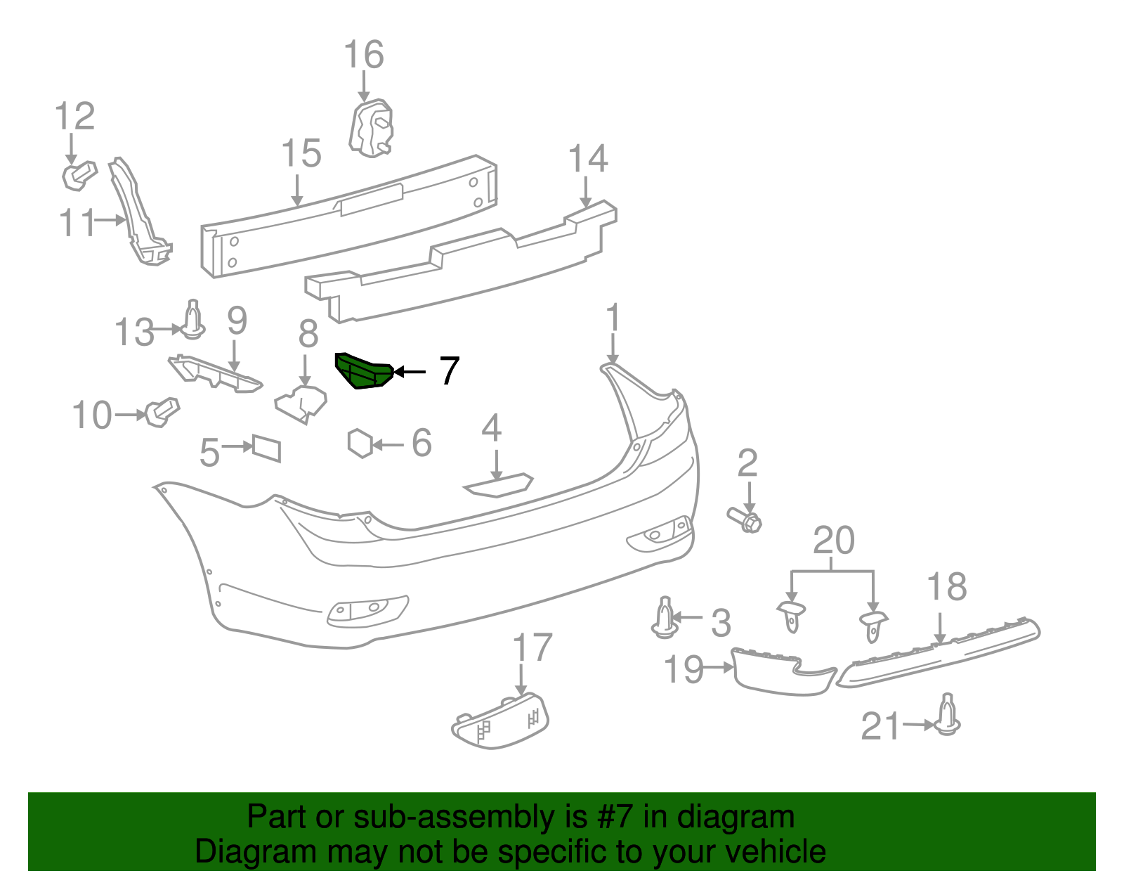 2011-2013 Toyota Corolla Upper Retainer 52563-02090 | Toyota Parts Center