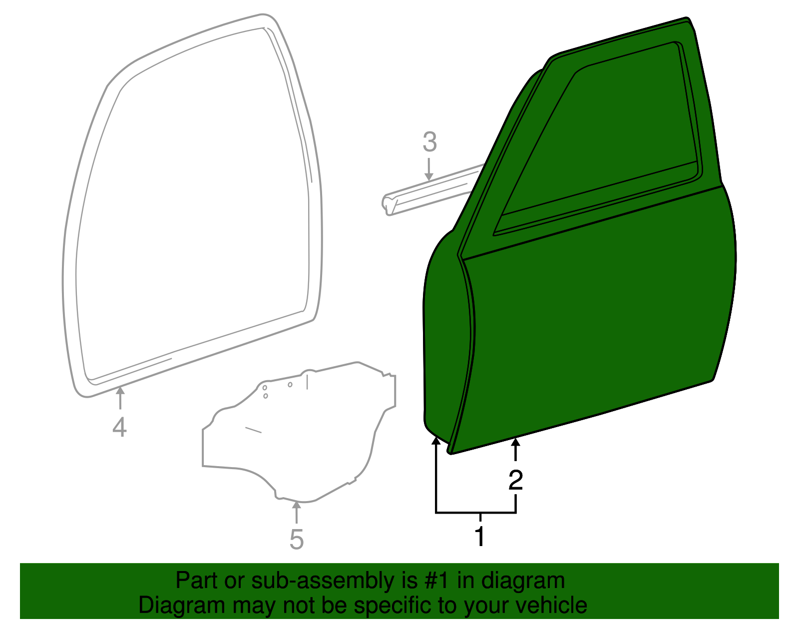 2005-2014 Toyota Tacoma Door Shell 67001-04161 | Toyota Parts Center