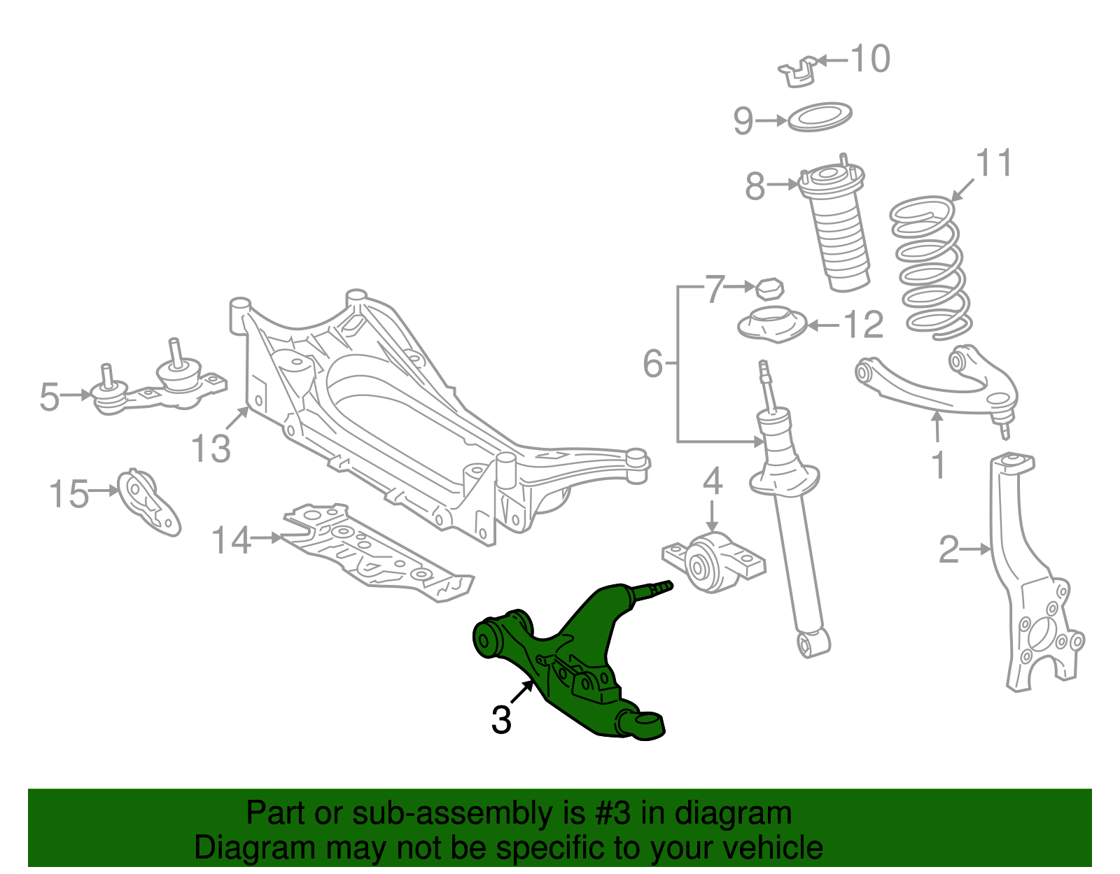 48620-53020 - Lower Control Arm 2006-2015 Lexus | Lexus of Stevens ...