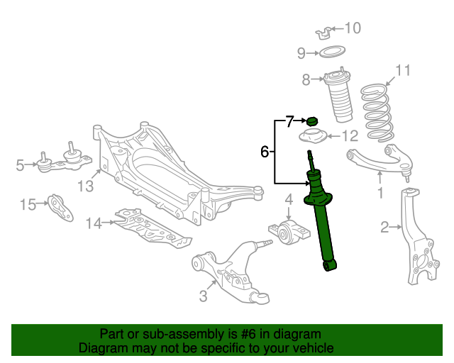 2006-2007 Lexus Suspension Strut 48510-80256 | OEM Parts Online