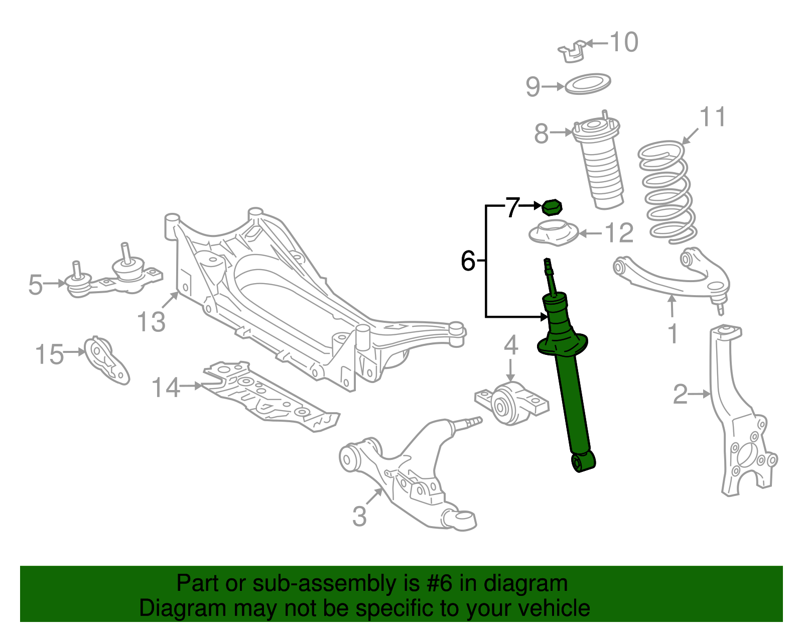 2007-2013 Lexus Strut 48520-80205 | OEM Parts Online