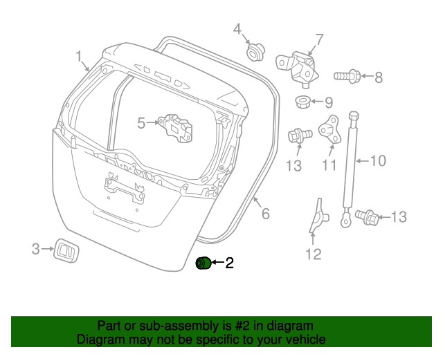 74827-T4G-000 - Stopper, Tailgate 2015-2020 Honda Fit | Honda Parts Online