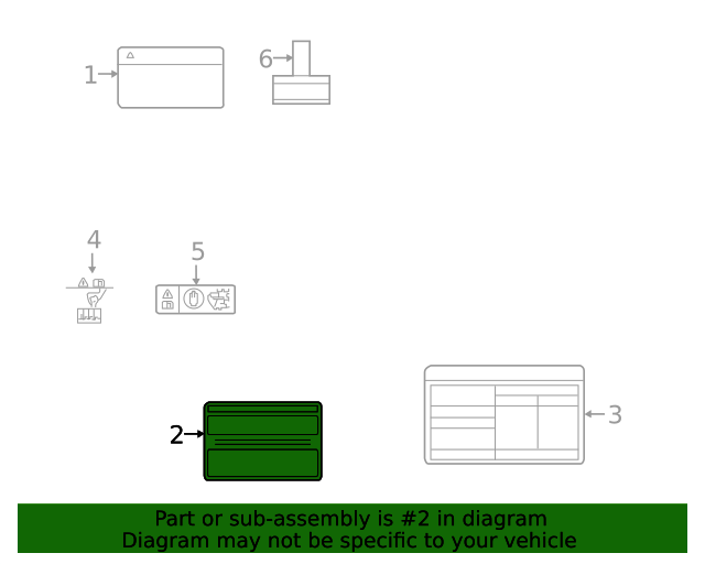 32402-2ESA6 - Emission Label 2019 Hyundai Kona | Group 1 Auto Parts