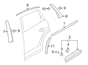 2019 Audi Q7 Lower Molding 4M0-853-970-H-GRU | OEM Parts Online