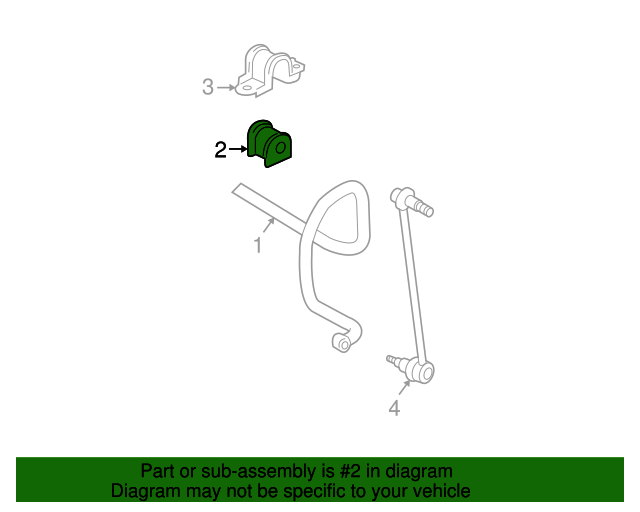 48815-06090 - Suspension Stabilizer Bar Bushing (Front) - 2002-2017 ...