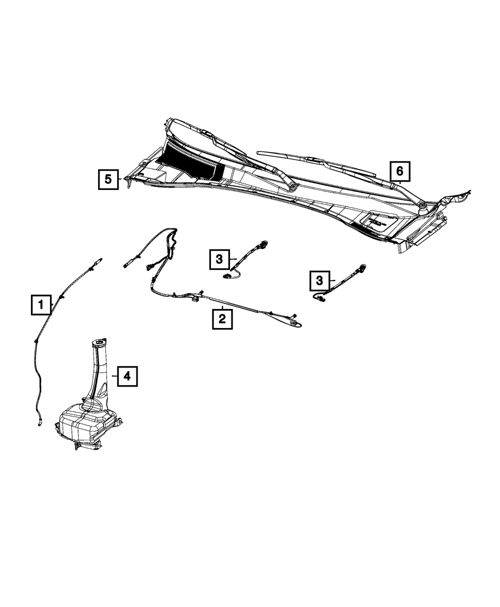 68239789AC - Windshield Washer Nozzle 2015-2016 Dodge Charger | Mopar ...